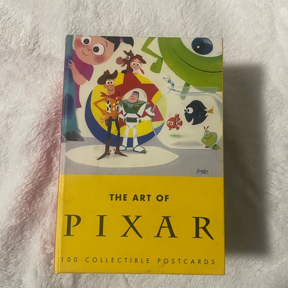 Disney | Art | Disney Pixar Art Postcards Yellow Green Blue | Poshmark